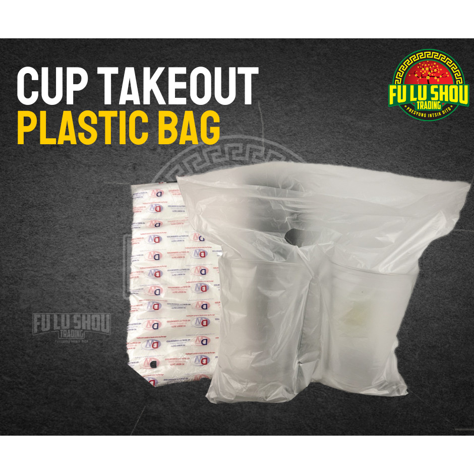 Wholesale Bundle Plastic bag for cups milktea carrier bag for single ...
