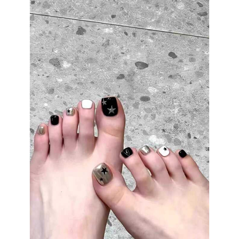 Summer Stars Sweet Cool Toenails Handmade Wearing Nails High-End Sense ...