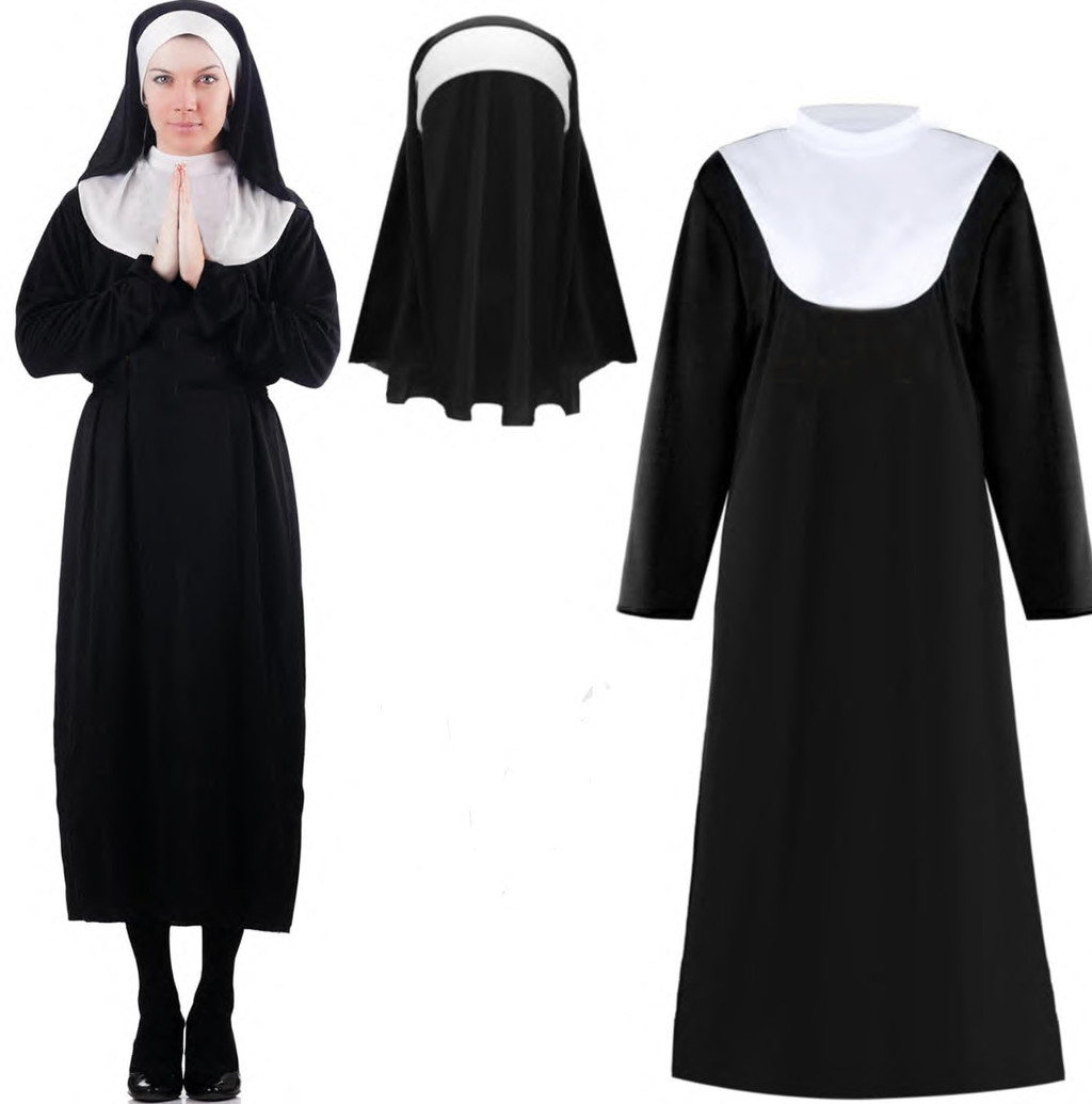 【Priest & Nun Costume】Missionary Robe Set for Adults & Kids | Virgin ...