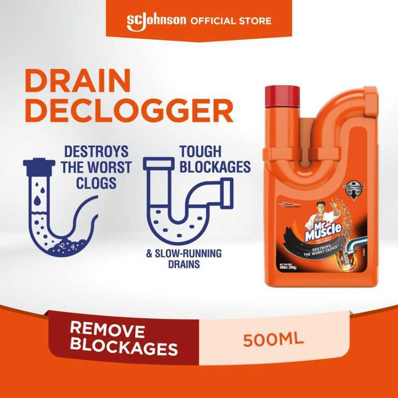 Mr. Muscle Sink & Drain Declogger 500 Ml C7b | Shopee Philippines