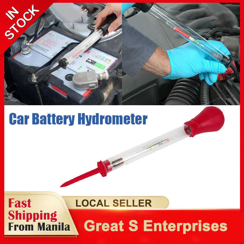 Car Battery Hydrometer Test Specific Gravity Fluid Lead Acid Batteries ...