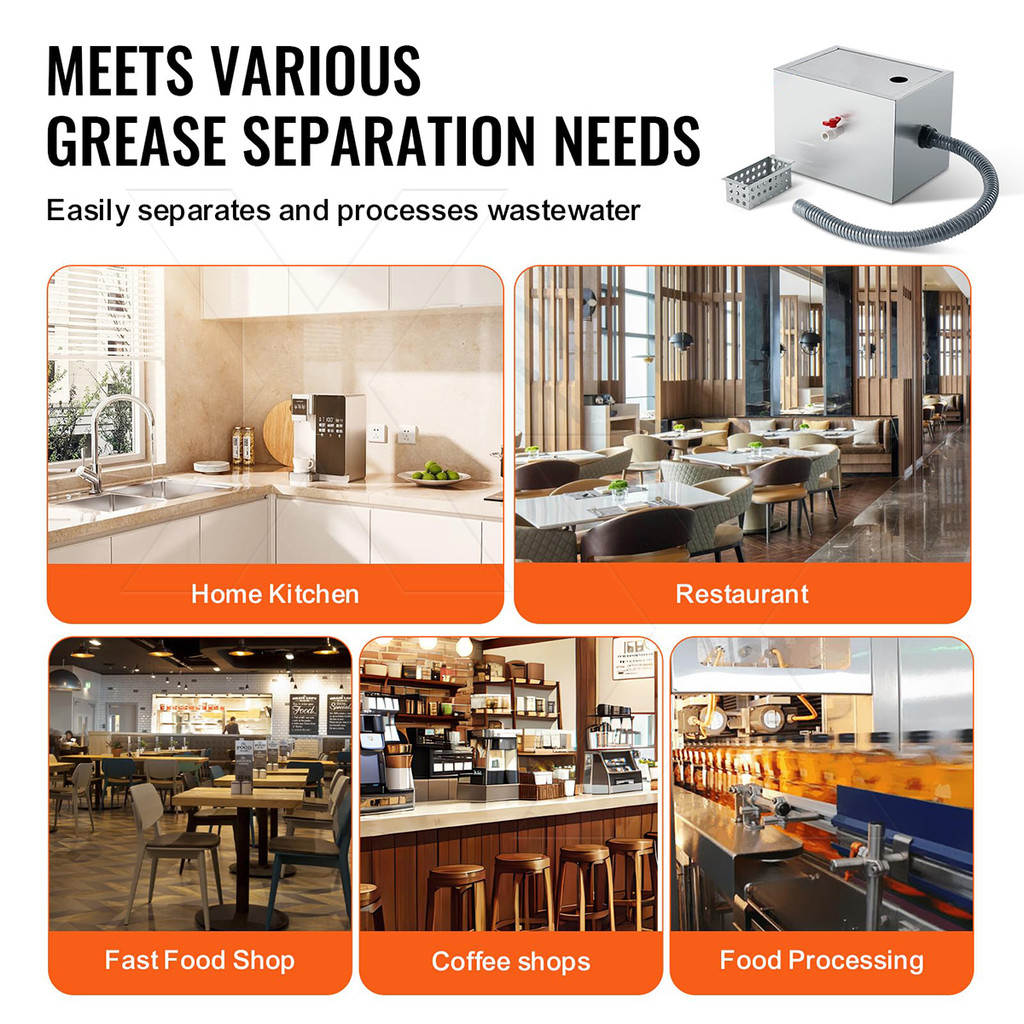 Grease Trap Oil Filter Perangkap Minyak Stainless Steel Kitchen Oil ...