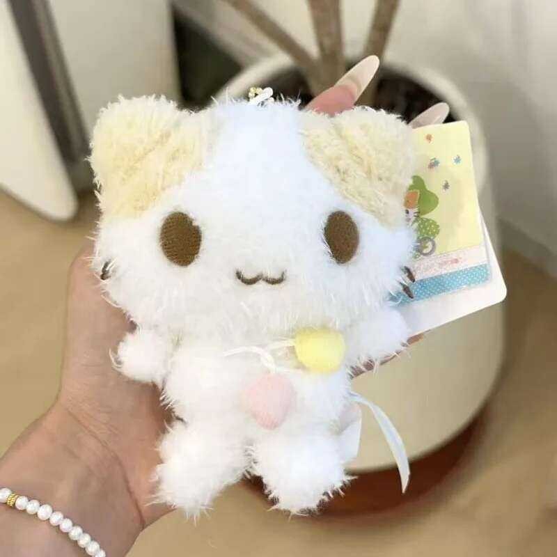 Y Sanrio Masyumaro Fluffy Fuwa Plush 1 Keychain Cartoon Nyanko Cat Cute ...