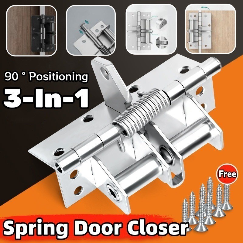 Metal Automatic Door Closing Hinge 90 Degree Adjustable Self Closing ...