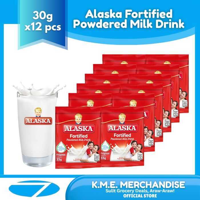 Alaska Fortified Powdered Milk Drink (33G X 12Pcs) 0Fa | Shopee Philippines