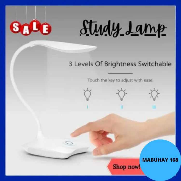 360° Flexible Rotatable Touching Control Ultralight LED Desk Night Lamp ...