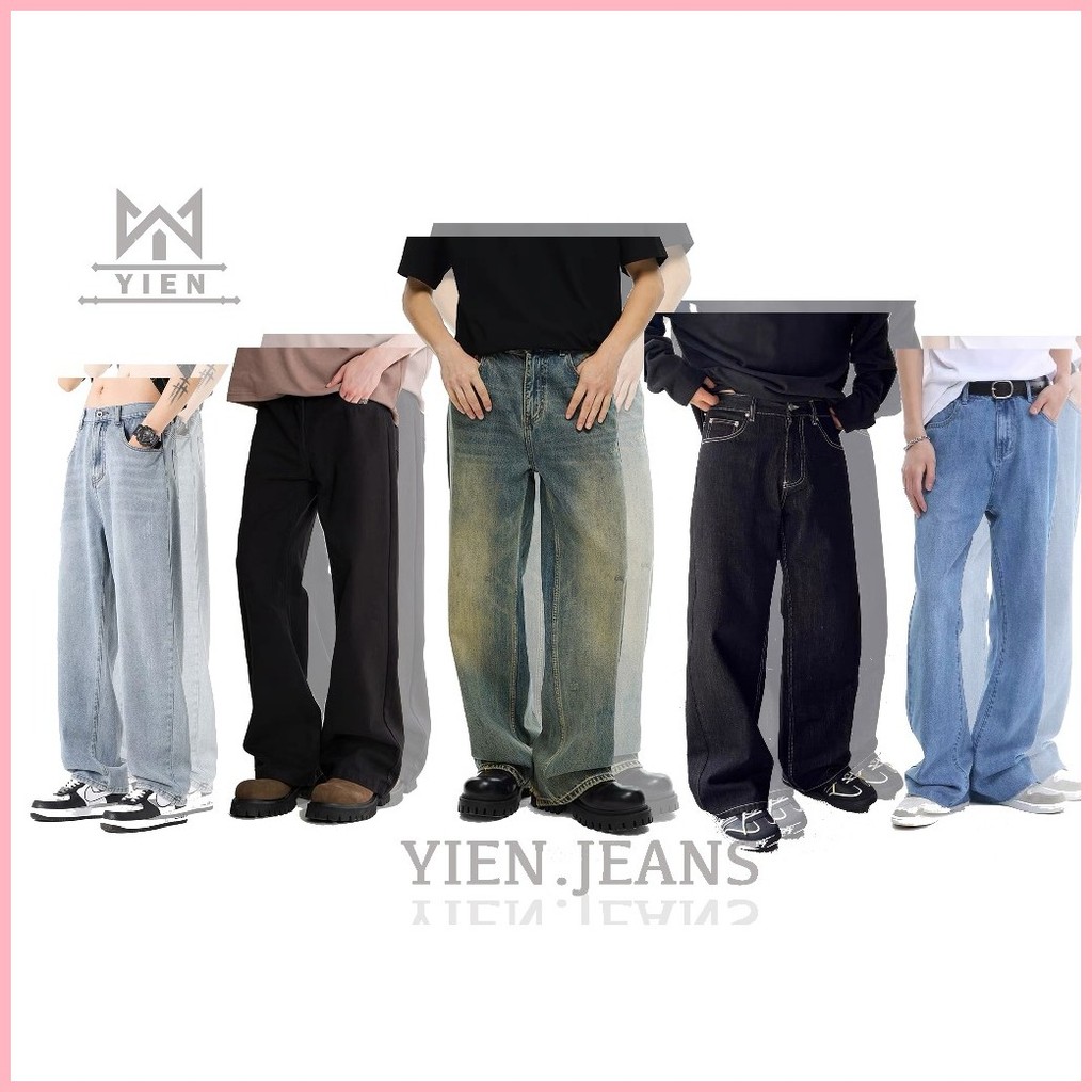 YIEN Maong Pants For Men Straight Leg Denim Jeans Korean Style Fashion ...