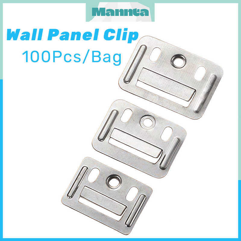 100Pcs Metal Wall Clips Galvanized Buckles For WPC Panels, PVC ...