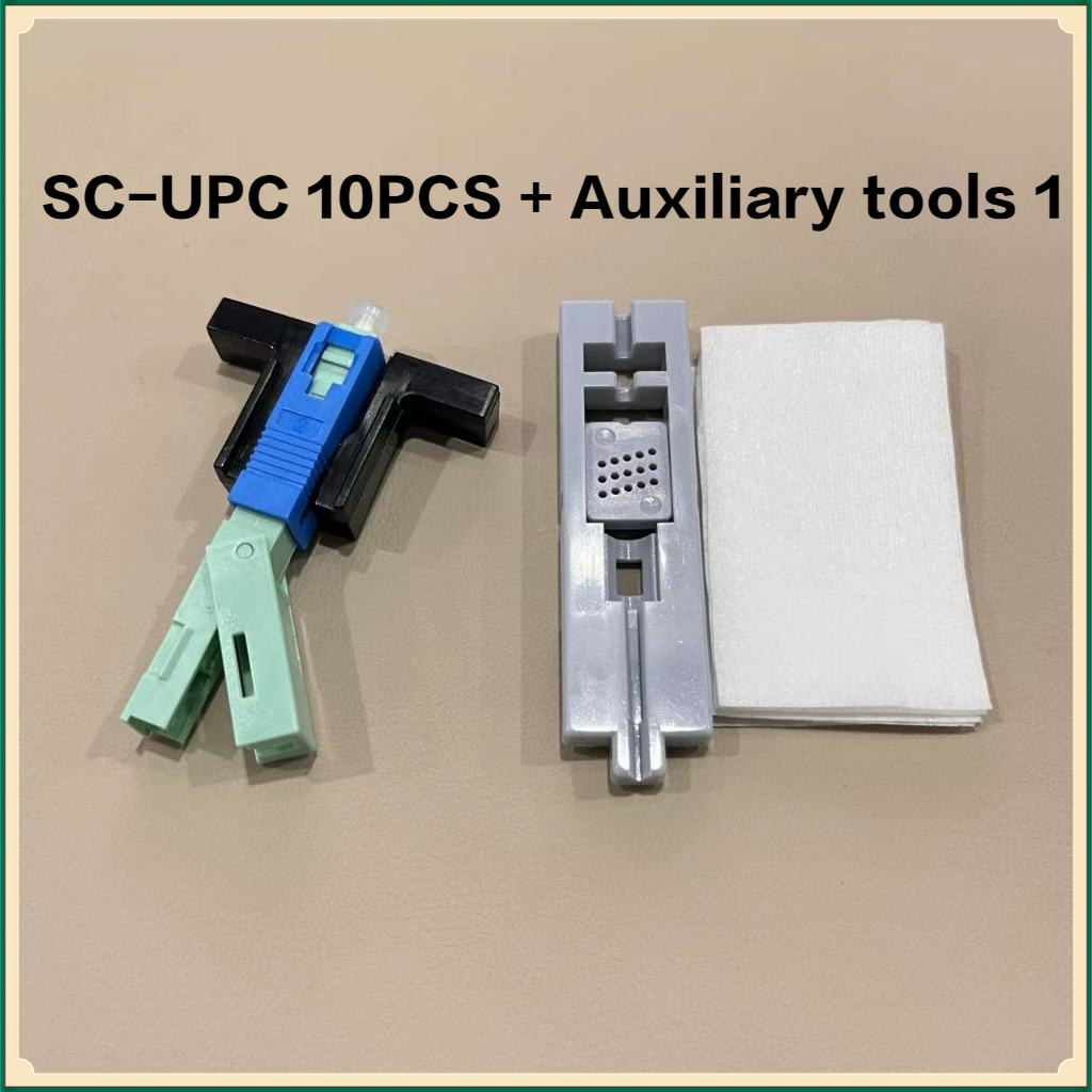 10pcs SC UPC/SC APC Low loss fiber optic quick connector pre embedded ...