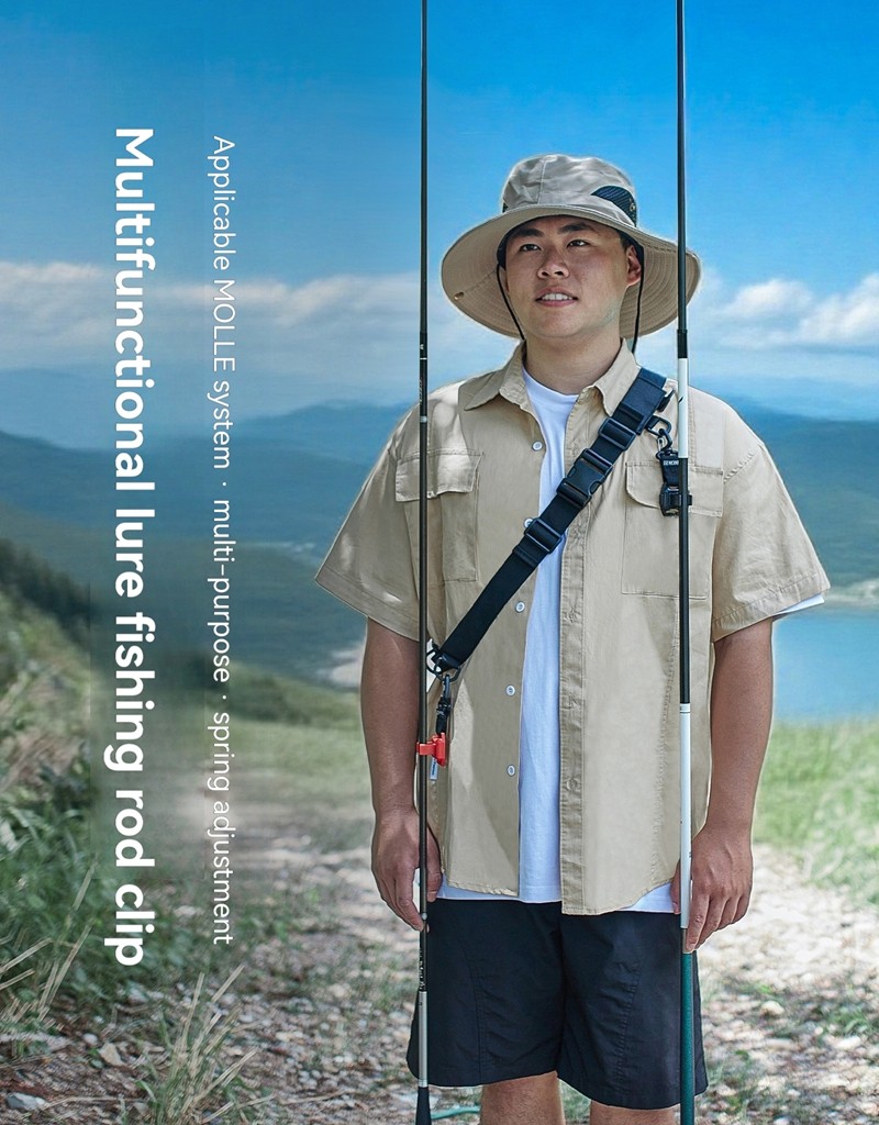 Outdoor Versatility Lure Rod Holder Adjustable Strap Webbing Spring ...