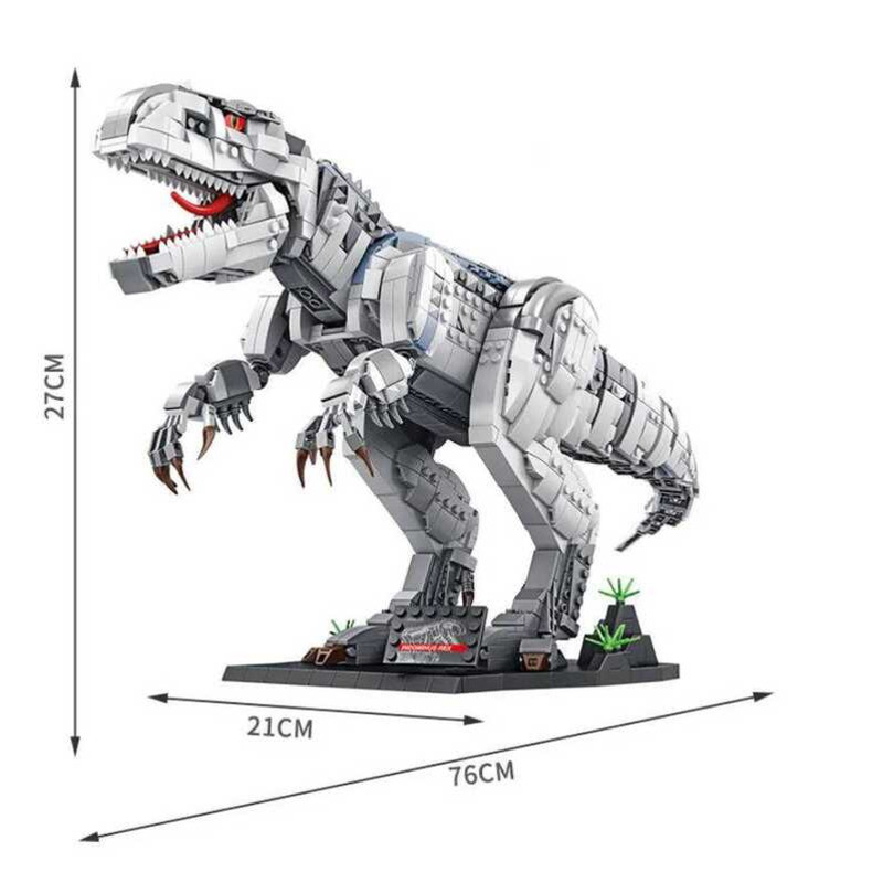 W Jurassic Dinosaur Park Building Block Tyrannosaurus Indominus Rex ...