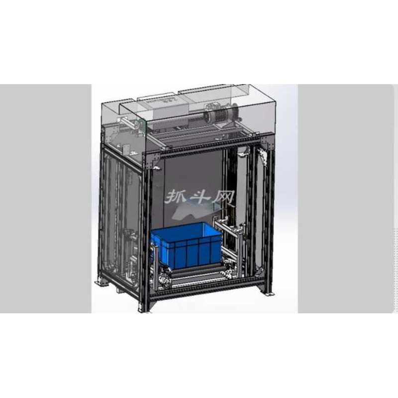 Material Handling Box Lifter Drawing 3D Model CAD Equipment SW Machine ...