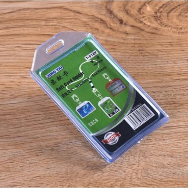10Pcs JING TAI Soft Card Holder ID Case Vertical/Horizontal Transparent ...