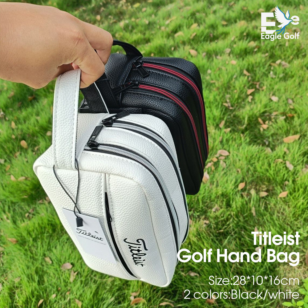 (COD) Titleist Golf Hand Bag Waterproof Double Layer PU Leather Multi ...