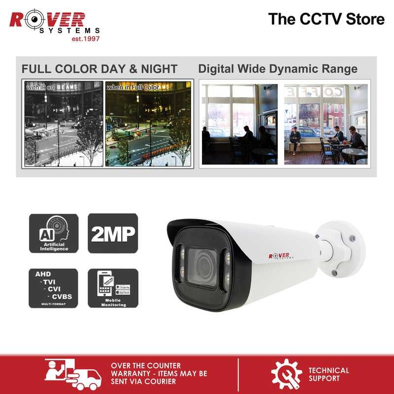 Rover Systems 2.0Mp 4In1 FULL COLOR Bullet IR Varifocal Outdoor CCTV ...