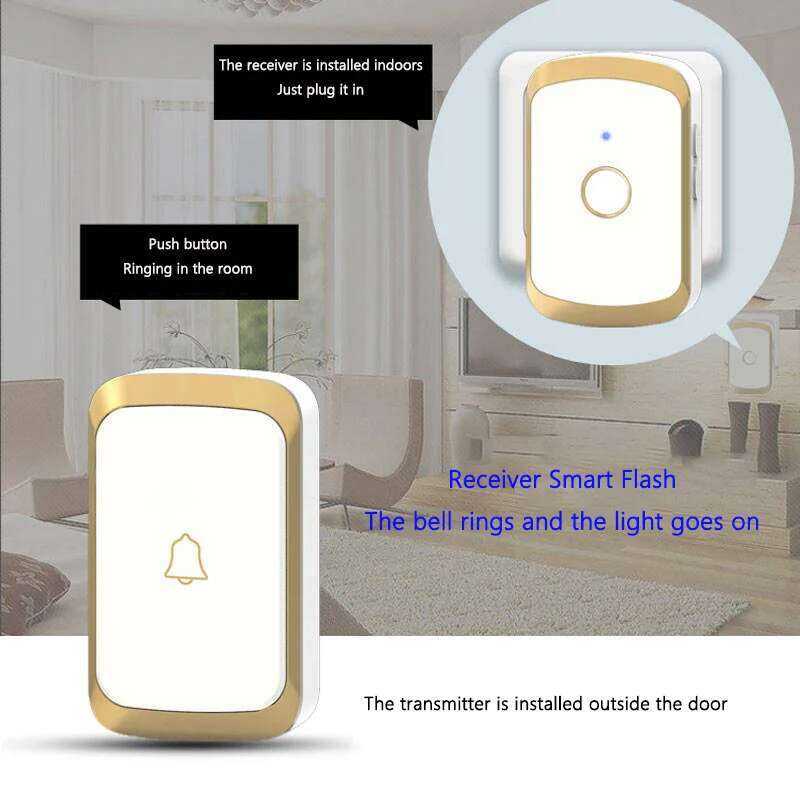 A20 Smart Wireless Digital Music Doorbell Remote Control Elderly Pager ...