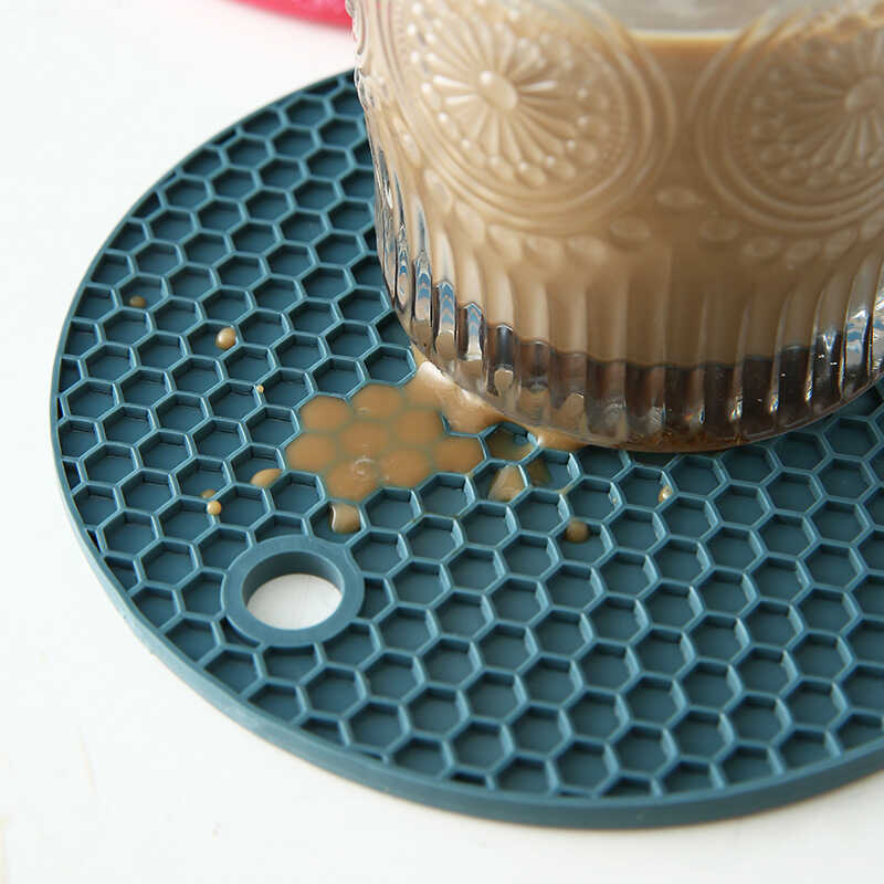 Cup Kitchen Coffee Mat Bowl Mat Heat-Resistant Table Mat Round Silicone ...