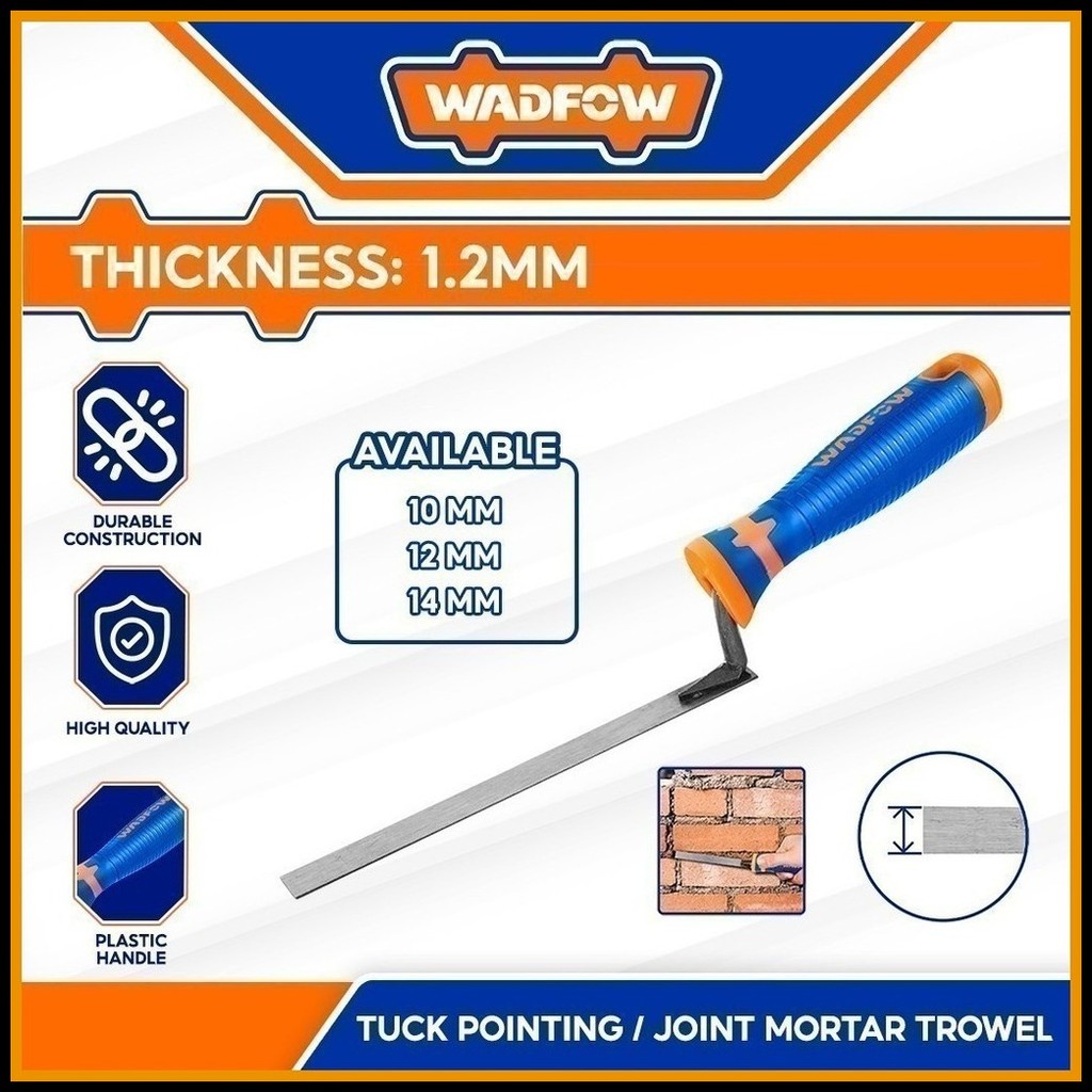 Wadfow WBT13 Tuck Pointing / Joint Mortar Trowel 10mm-14mm | Shopee ...