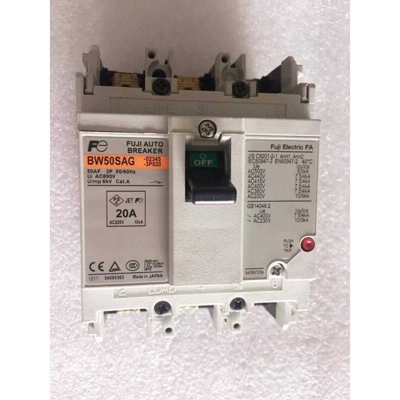 Original Fuji Molded Case Circuit Breaker BW32AAG 3P 40A 50A with One ...