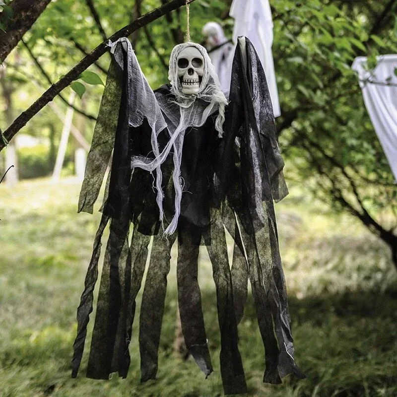 1-3Pcs Halloween Ghost Decorations Skull Gauze Fabric For Haunted House ...