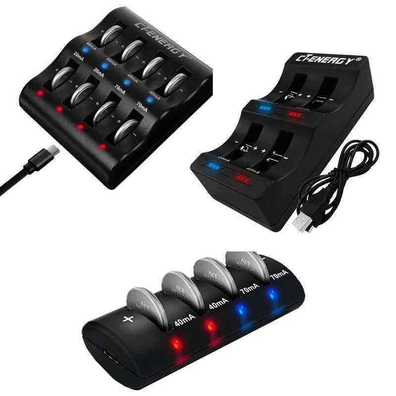 X Coin Cell Adapter, Smart High Quality Li-Ion Battery Charger Display ...