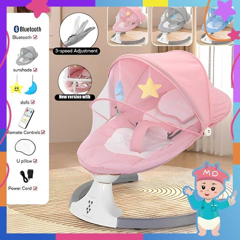 [Warranty] Foldable Baby Electric Rocking Chair & Crib Adjustable ...