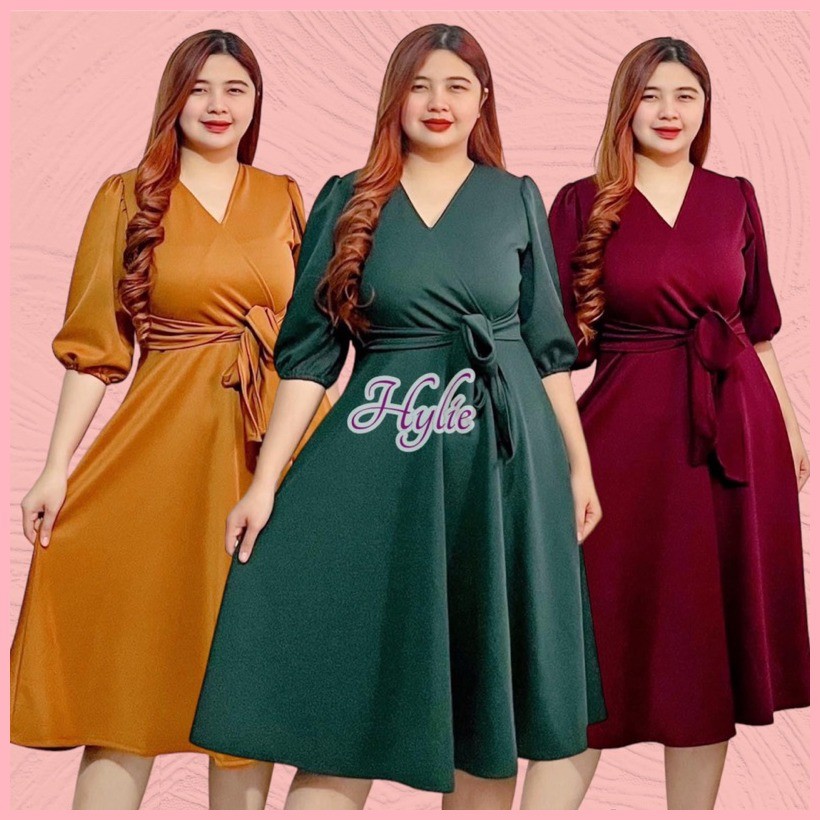 Hailey Elegant Dress (Two Sizes: Regular and Plus Size) | Shopee ...