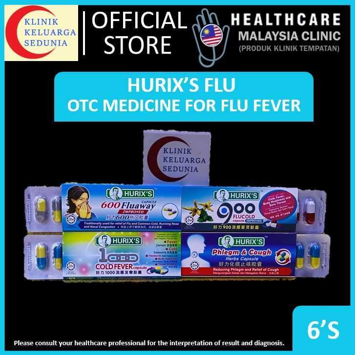 COD Hurix's 600 FLUAWAY / 900 FLUCOLD 1000 COLD FEVER PHLEGM COUGH ...
