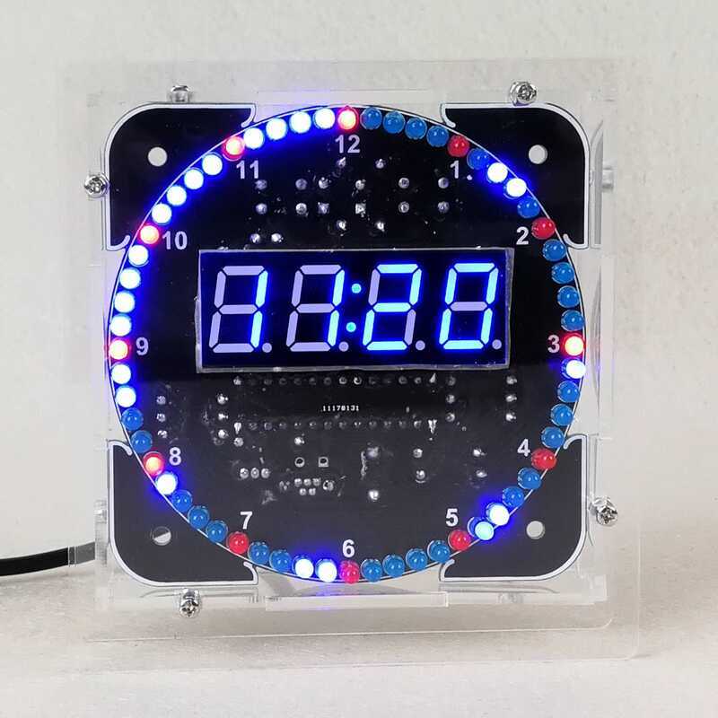 Electronic Clock Kit 51 Microcontroller Light Control Temperature ...