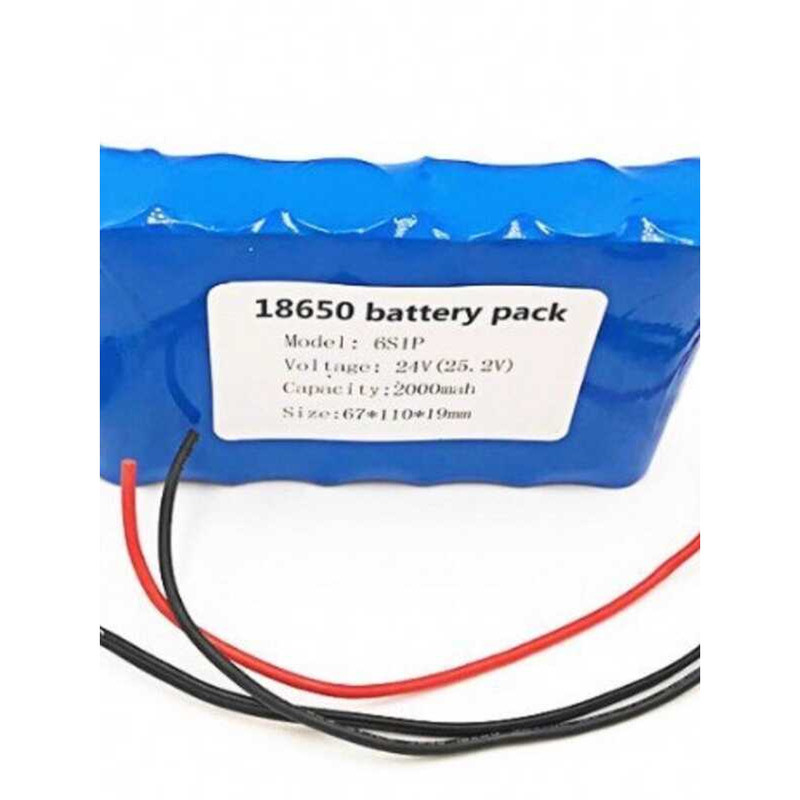 German Japanese Technology 18650 6S1P 24V 2000mAh Rechargeable Lithium ...