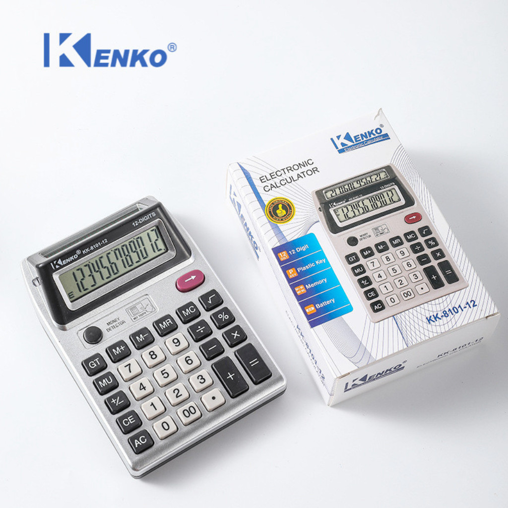 Dual Display Calculator With Money Detector KENKO Desktop Electronic ...