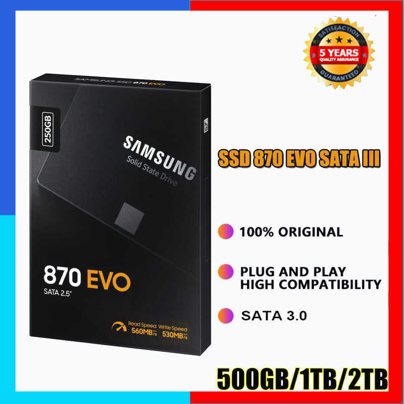 SAMSUNG SSD 860/870 EVO 500GB 1TB 2TB Internal Solid State Disk Hard ...