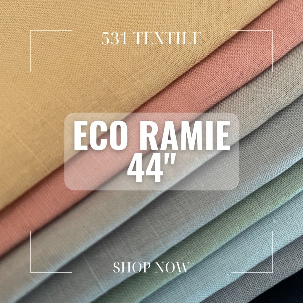 ECO RAMIE COTTON LINEN SUSTAINABLE FABRIC/TELA 44" FOR POLO BARONG TOPS ...