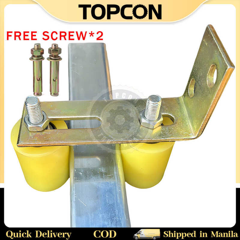 1Set Sliding Gate Top Guide Nylon Rollers With L Bracket Set Upper ...