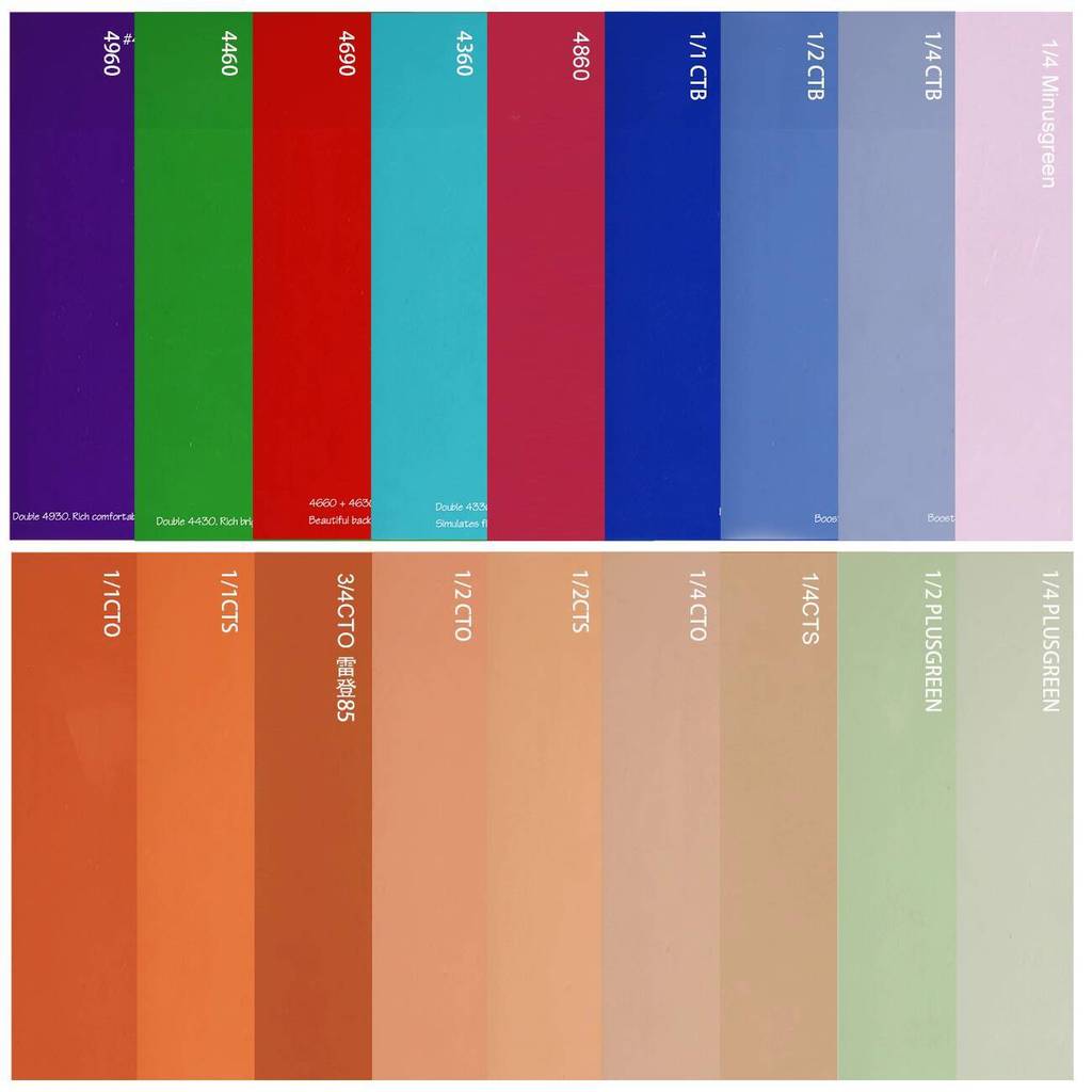 ☑♥ ROSCO Photography Color Film Paper Color Temperature Film 24*24CM ...