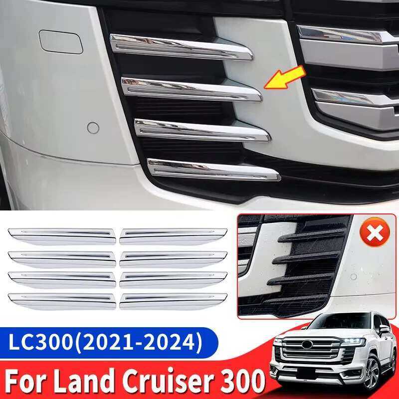 Front Grille Bumper High Gloss Chrome For Toyota Land Cruiser 300 Lc300 ...