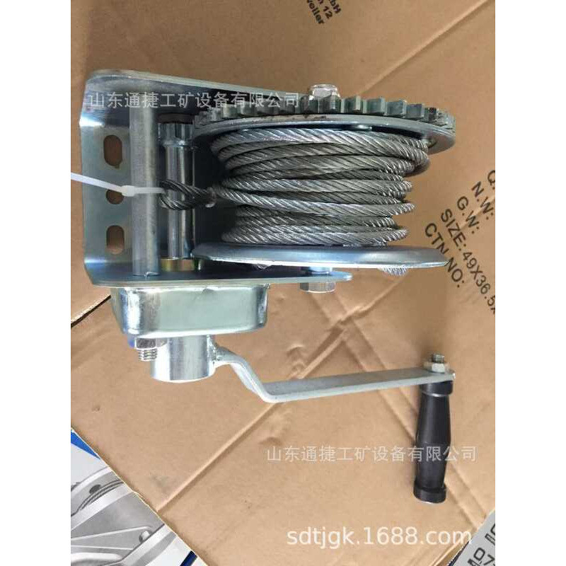 Hand Crank Wire Rope Car Portable Lifting Hoist Winch Small Crane ...