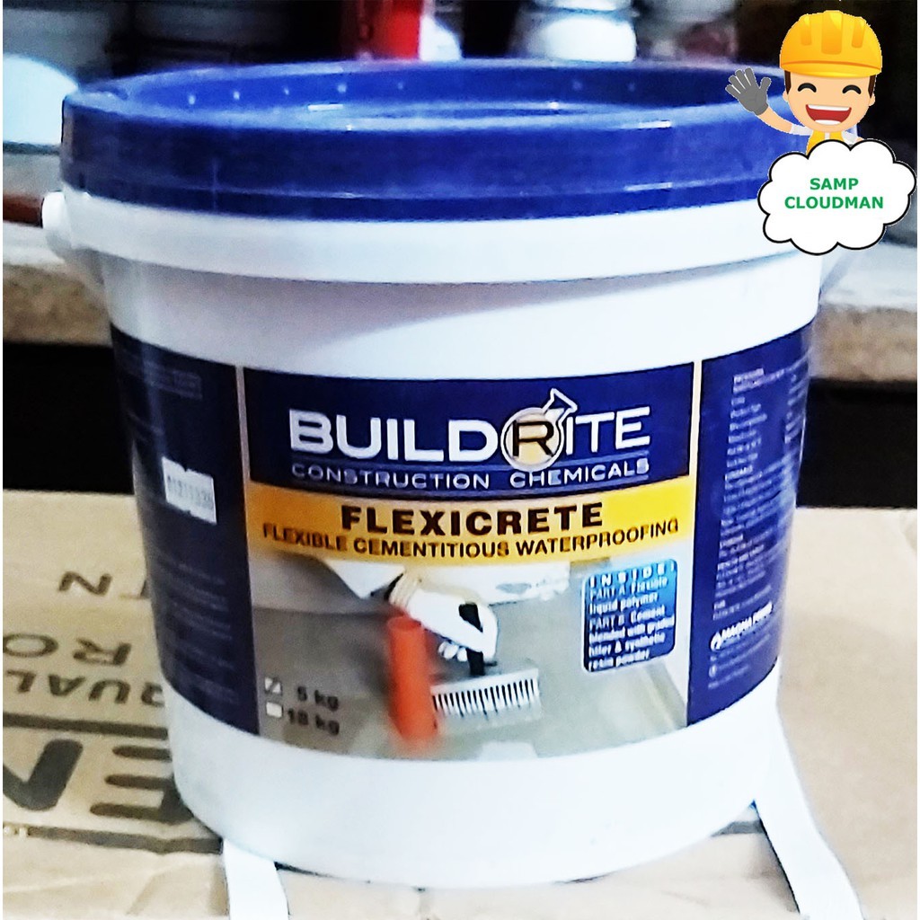 Buildrite Flexicrete Flexible Cementitious Waterproofing Gallon Size 4L ...