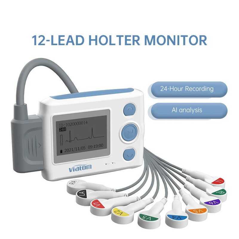 12 Lead Holter Recorder 24-Hour Continuous Monitoring And Heart Rate ...