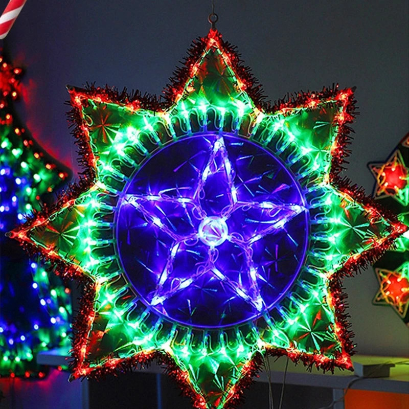 Christmas Lantern Light Waterproof Outdoor Parol Multicolor LED Star ...