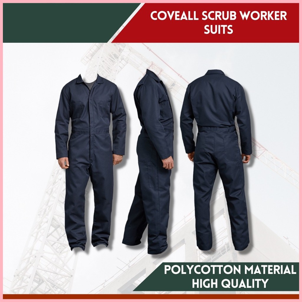Industrial Quality Coverall Jump Suits with Hood Compartnent Mechanic ...