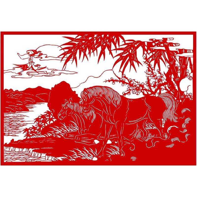 Childhood Sweetheart Carving Handmade Paper Cutting Template Chinese ...
