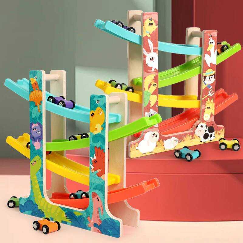 Children's Gliding Fun Track Car Parking Lot Sliding Baby Boys and ...