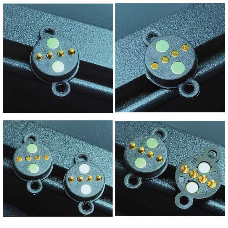 4P-2.5 Pitch with Fixed Hole Charging Contact Pogo Pin Magnetic ...