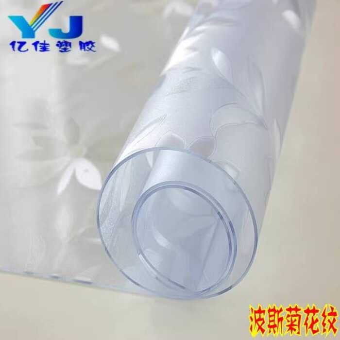 PVC Transparent Soft Rubber Frosted Pattern Crystal Glass Board ...