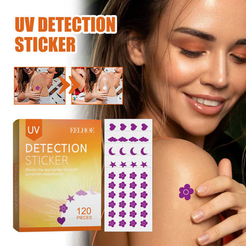 EELHOE Uv Detection Stickers For Protecting Your Face From Sunburn ...