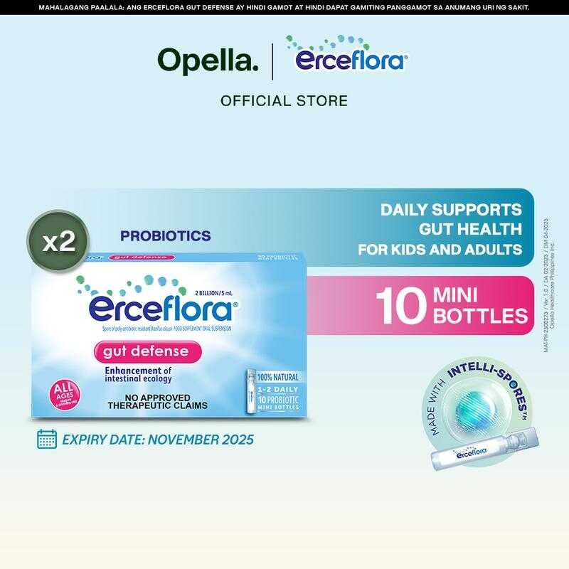 Erceflora Gut Defense Probiotic Daily Preventive Support Supplement For ...