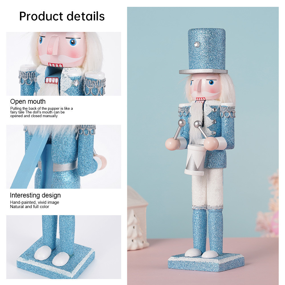 Merry Christmas Wooden Doll Handmade Nutcracker Soldier Ornaments ...