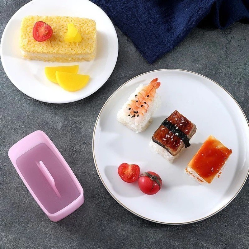 Sushi Mold Rice Mould Musubi Maker Set Kids DIY Rice Mold Rectangular Sushi Maker Box Sushi ...