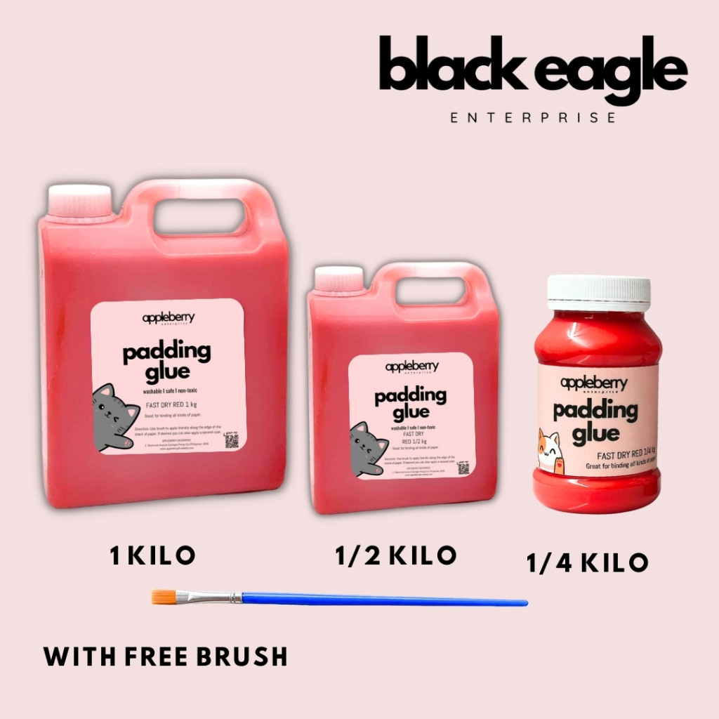 Padding Glue RED ( for DIY Notepad ) FREE BRUSH | Shopee Philippines